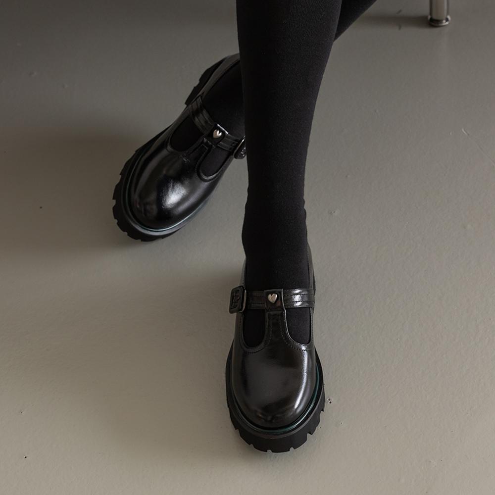 퀸잇 - [24FW] 포멜카멜레 카멜레23 청키 펌프스 Black 4cm