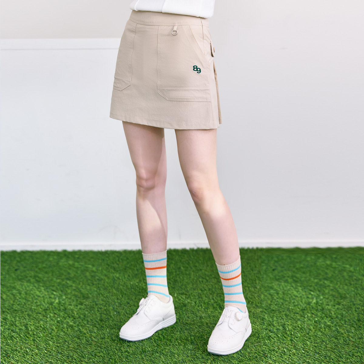 퀸잇 - [25SS] 백 포켓 랩 골프 스커트_3color_JGMSK215G